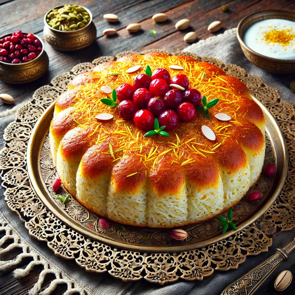 Tahchin Recipe - Persian Saffron Rice Cake with Crispy Layer and ...